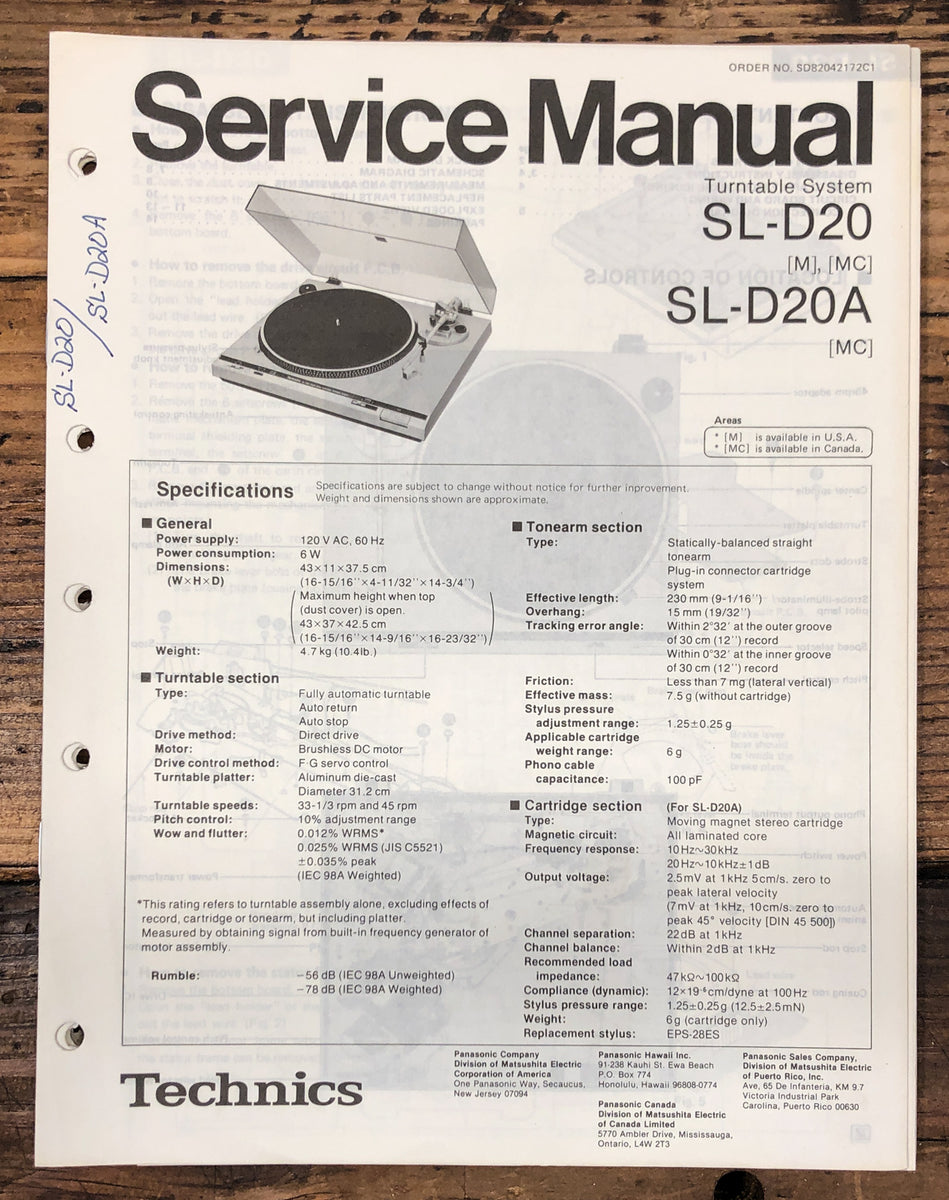 Turntable Service Manual *Original* – Vintage Audio Store - Vintage ...