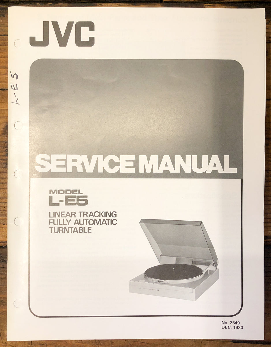 Record Player / Turntable Service Manual *Original* – Vintage Audio ...
