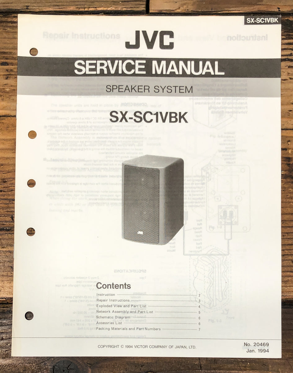 Speaker Service Manual – Vintage Audio Store - Vintage Service Manuals ...