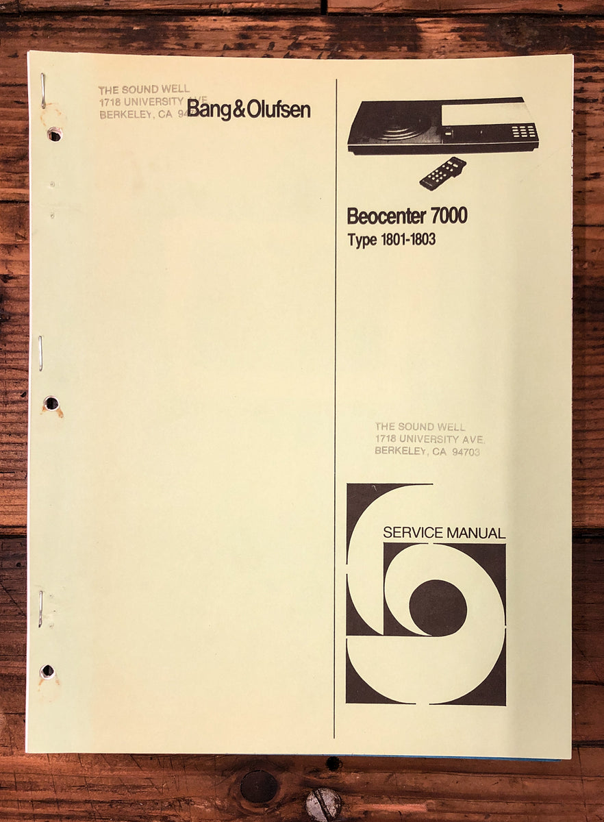 Stereo Service Manual *Original* – Vintage Audio Store - Vintage ...