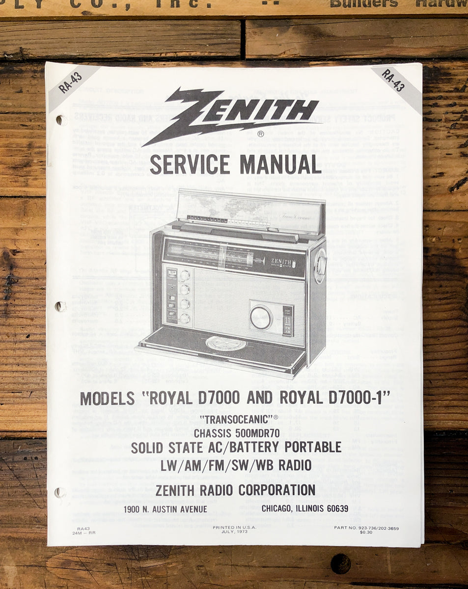 Radio Service Manual *Original* – Vintage Audio Store - Vintage Service ...