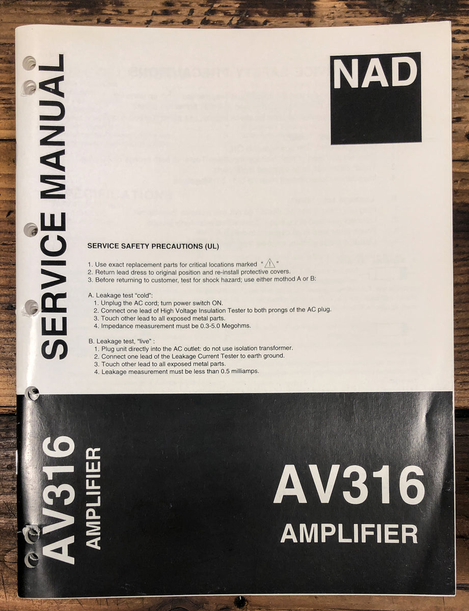 Amplifier Service Manual *Original* – Vintage Audio Store - Vintage ...