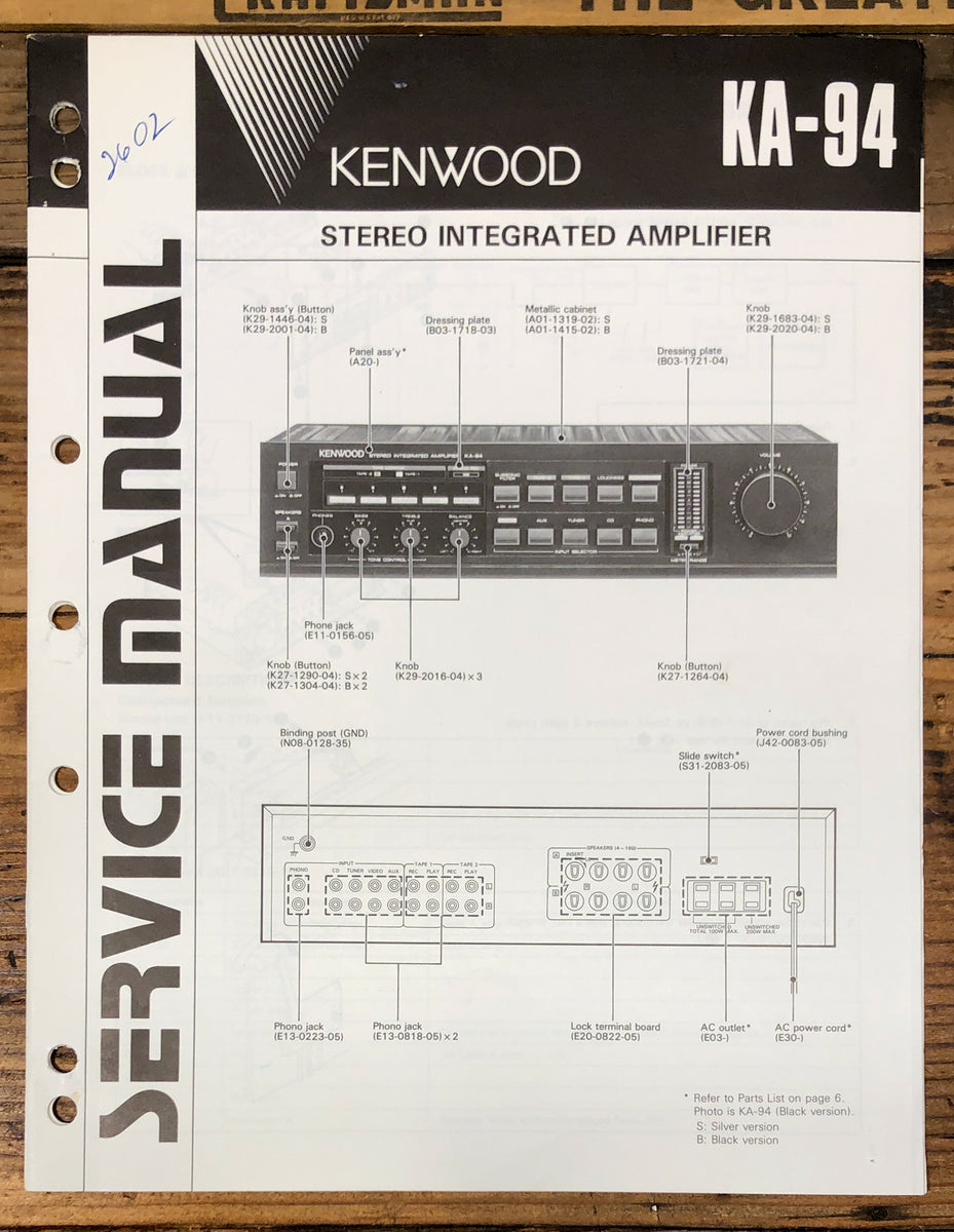 Amplifier Service Manual *Original* – Vintage Audio Store - Vintage ...