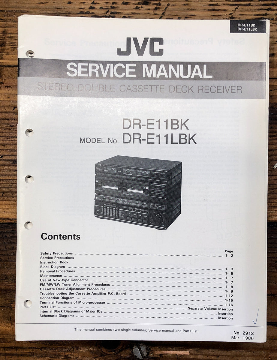 Stereo Service Manual *Original* – Vintage Audio Store - Vintage ...
