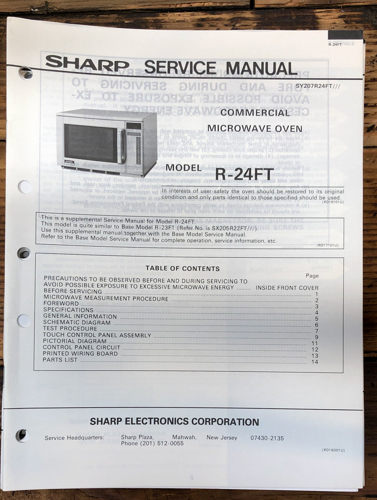 Microwave Service Manual *Original* – Vintage Audio Store - Vintage ...