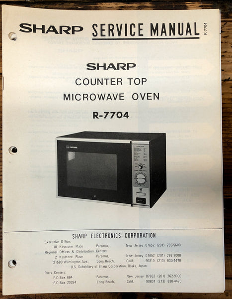 Microwave Service Manual *Original* – Vintage Audio Store - Vintage ...