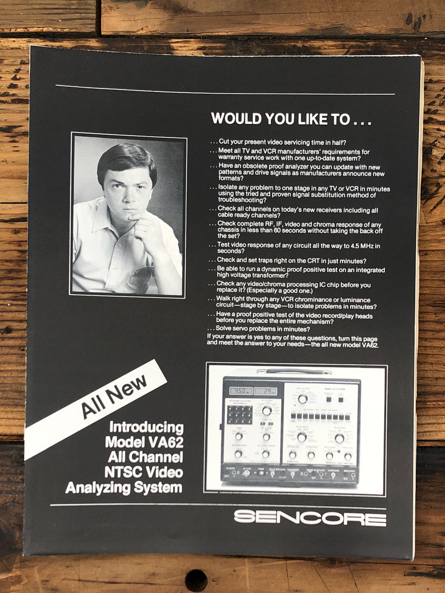 Video Analyzer Dealer Brochure *Original* – Vintage Audio Store ...