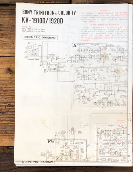 TV Fold Out Schematic *Original* – Vintage Audio Store - Vintage ...