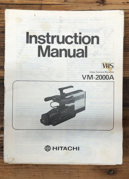 Video Camera User / Owner Manual *Original* – Vintage Audio Store ...