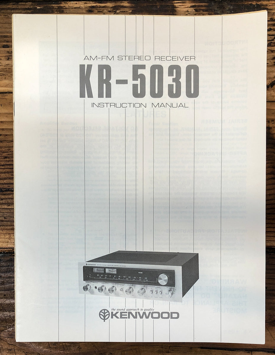 Receiver Owner / User Manual *Original* – Vintage Audio Store - Vintage ...