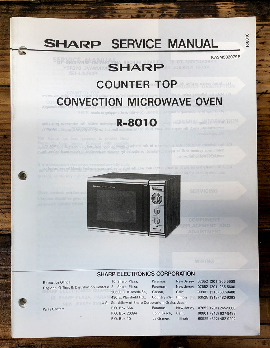 Microwave Service Manual *Original* – Vintage Audio Store - Vintage ...