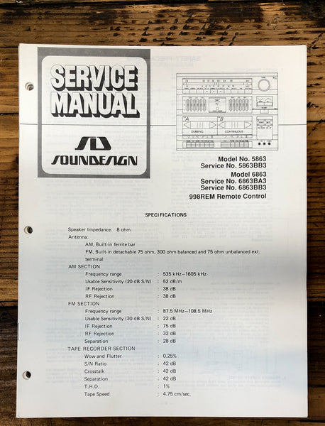 Service Manual *Original* – Vintage Audio Store - Vintage Service ...