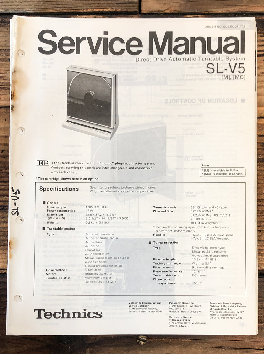 Record Player / Turntable Service Manual *Original* – Vintage Audio ...