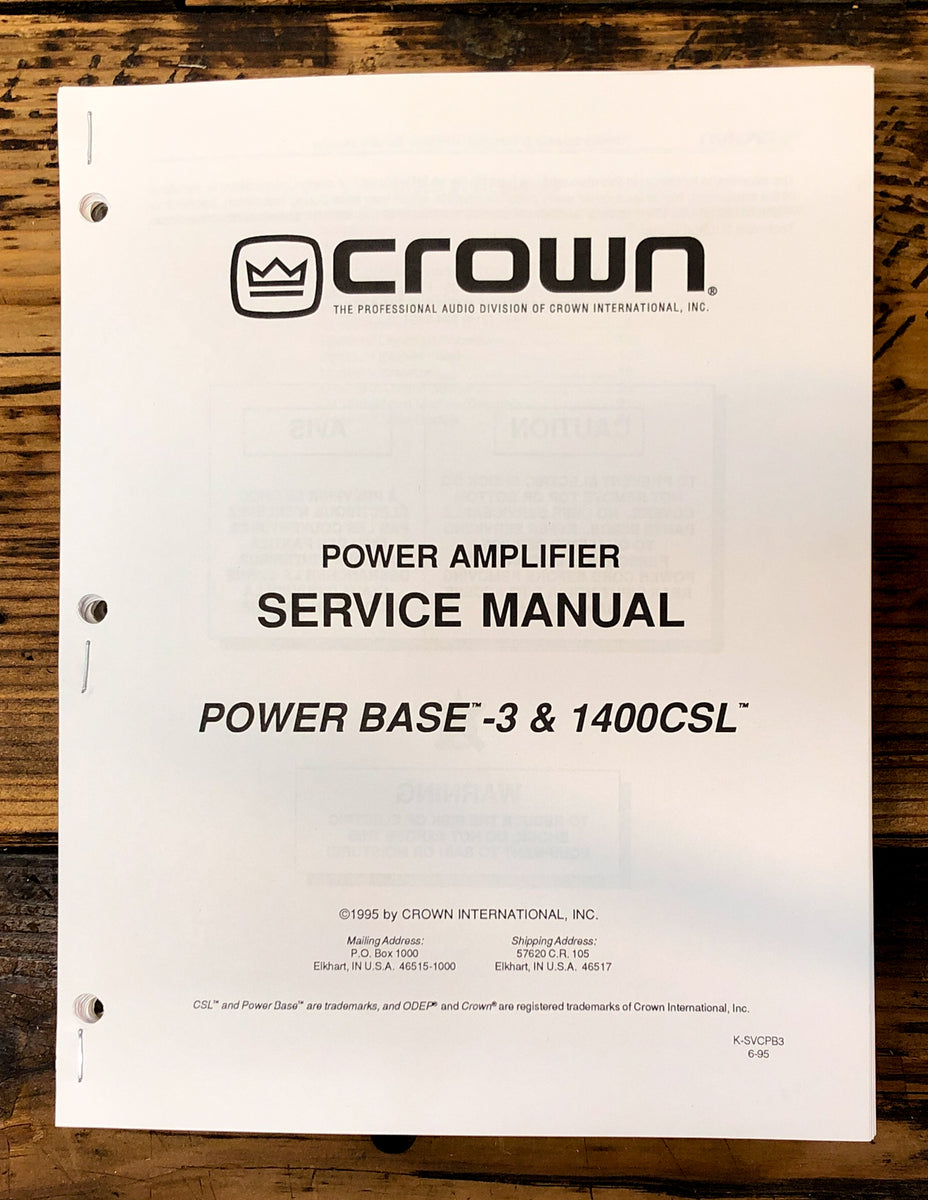 Amplifier Service Manual *Original* – Vintage Audio Store - Vintage ...