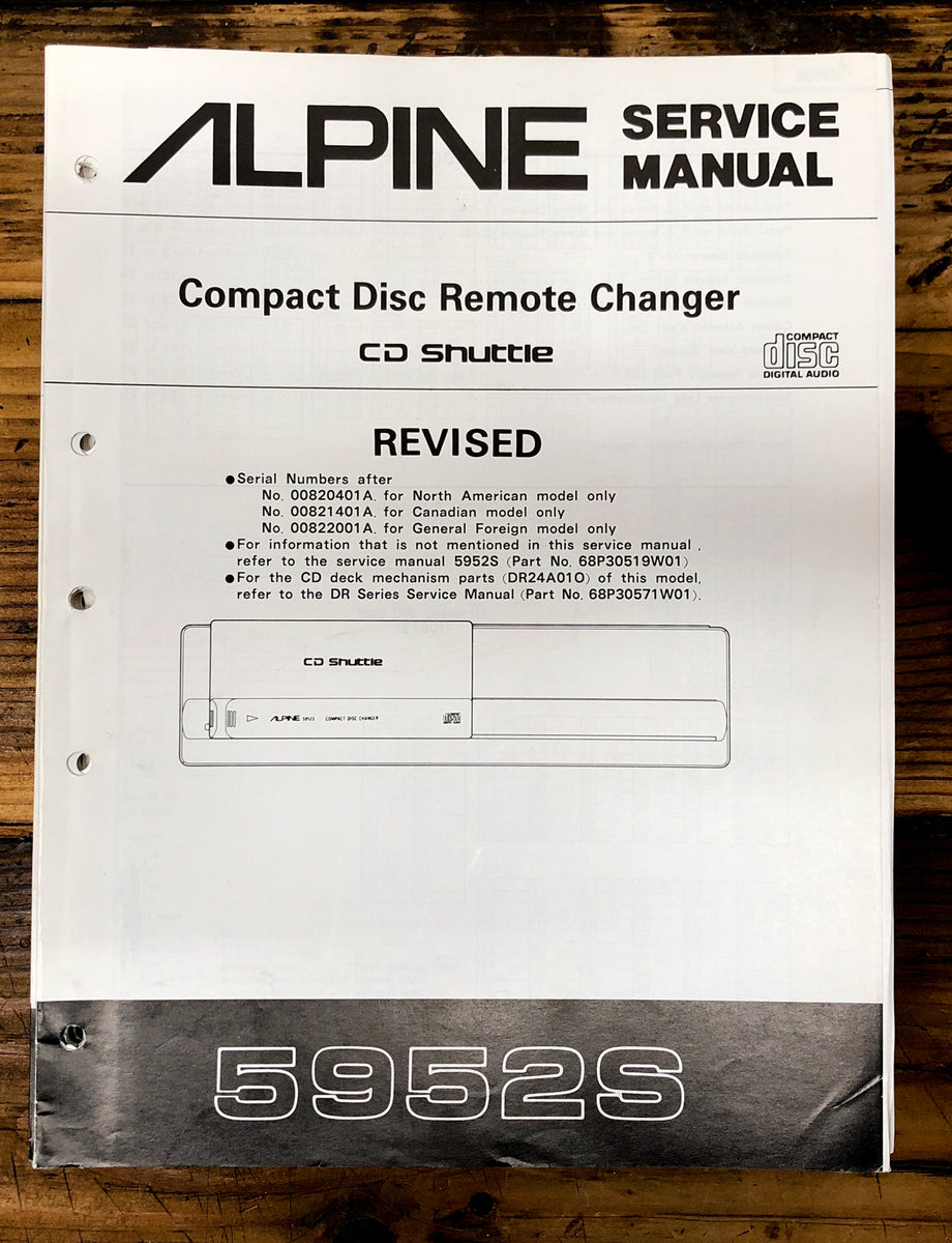 CD Changer Service Manual *Original* – Vintage Audio Store - Vintage ...