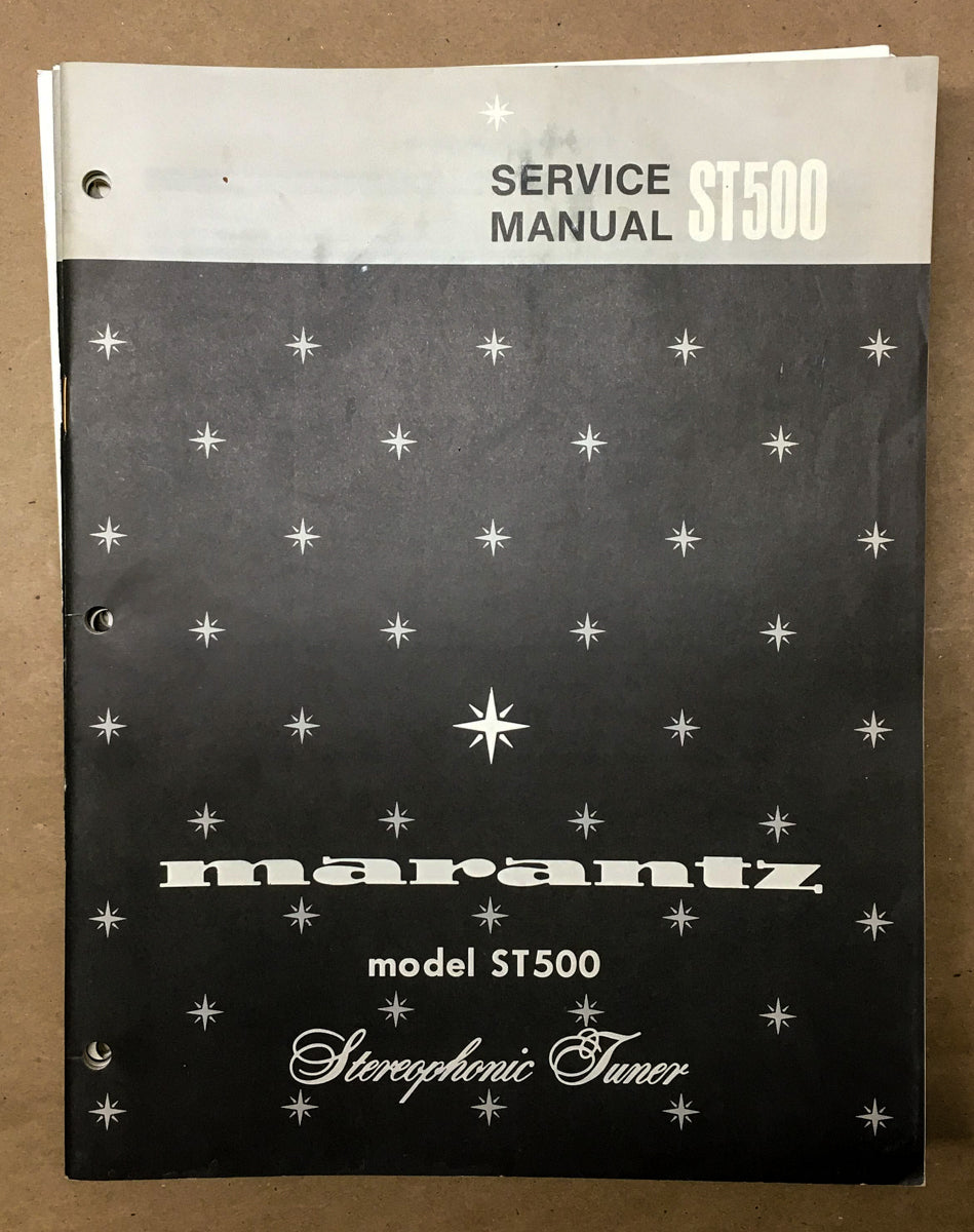 Marantz ST-500 ST-500 Tuner Service Manual *Original* – Vintage Audio ...