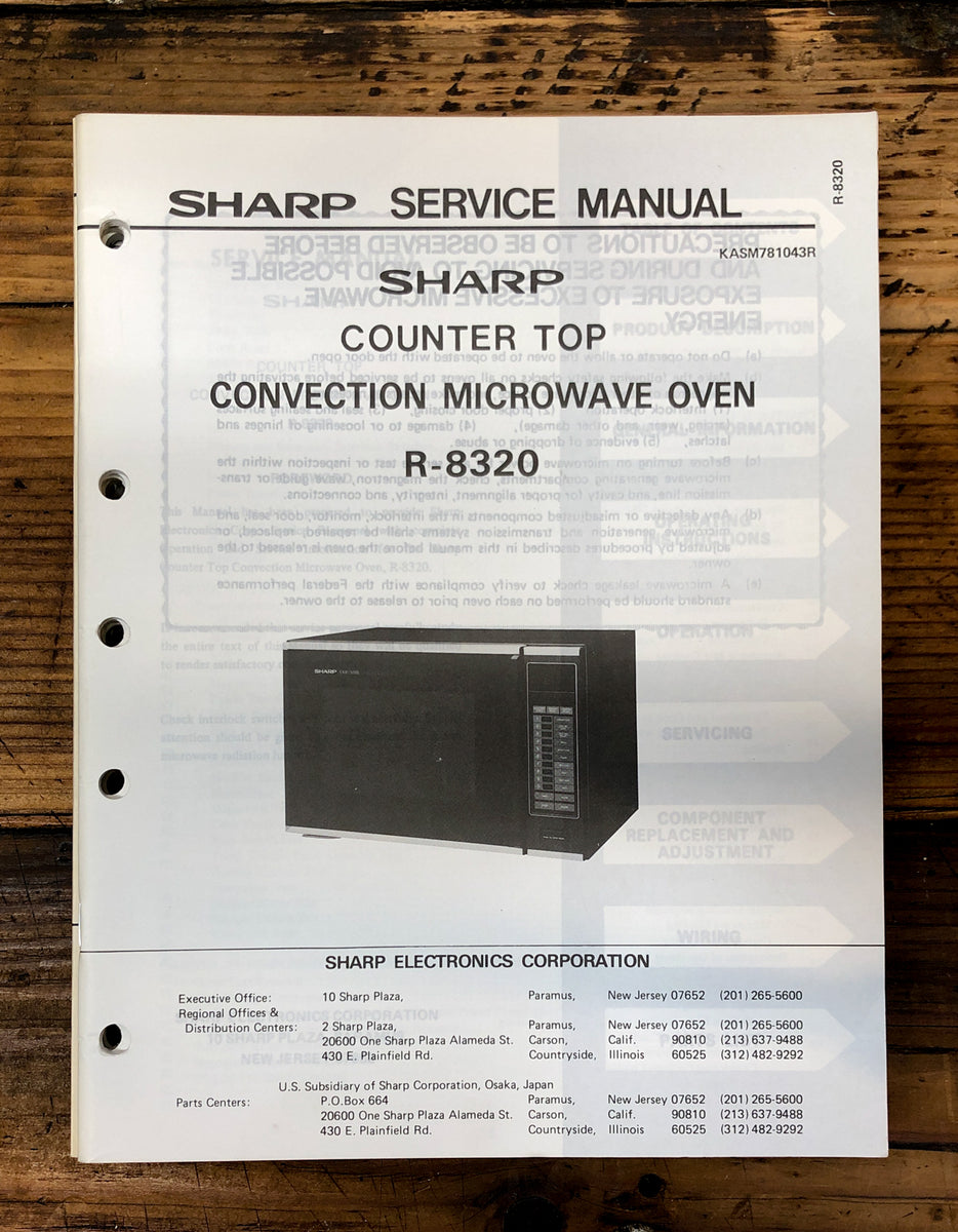 Microwave Service Manual *Original* – Vintage Audio Store - Vintage ...