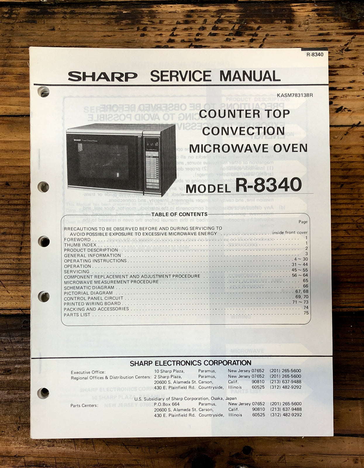 Microwave Service Manual *Original* – Vintage Audio Store - Vintage ...