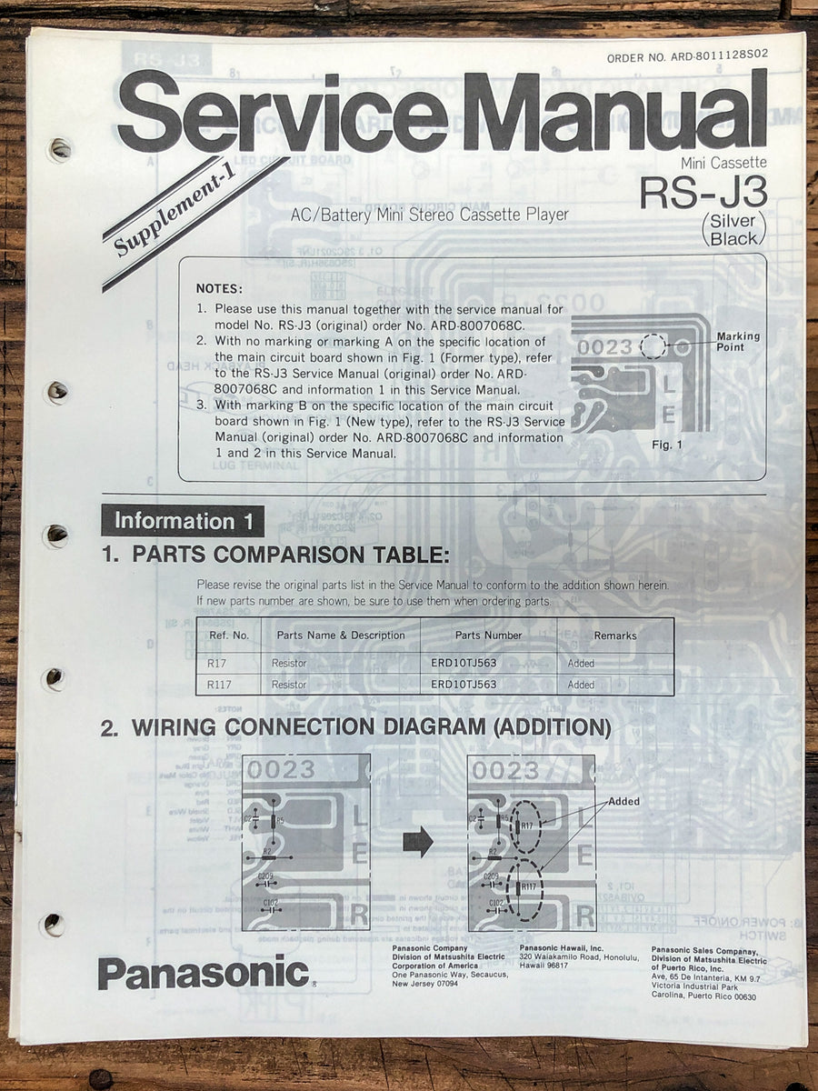 Radio / Boombox Service Manual *Original* – Vintage Audio Store ...