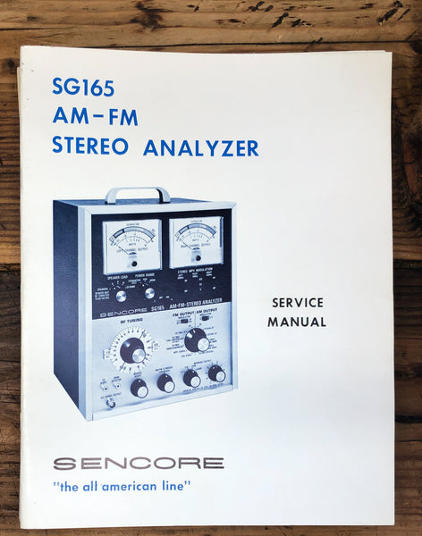 Stereo Analyzer Service Manual *Original* – Vintage Audio Store ...