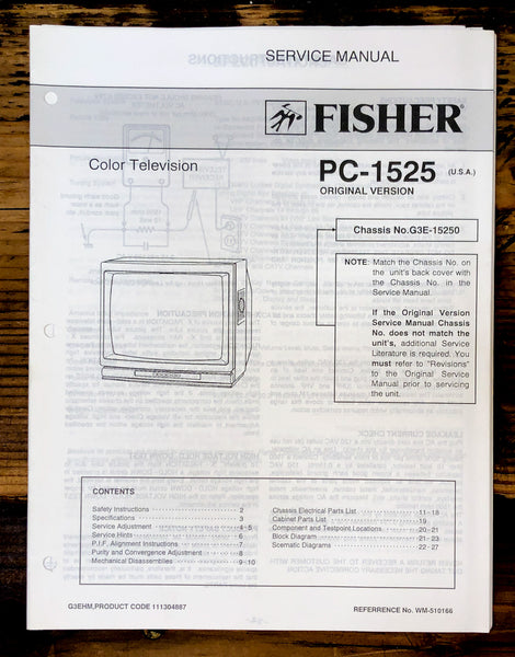 TV Service Manual *Original* – Vintage Audio Store - Vintage Service ...