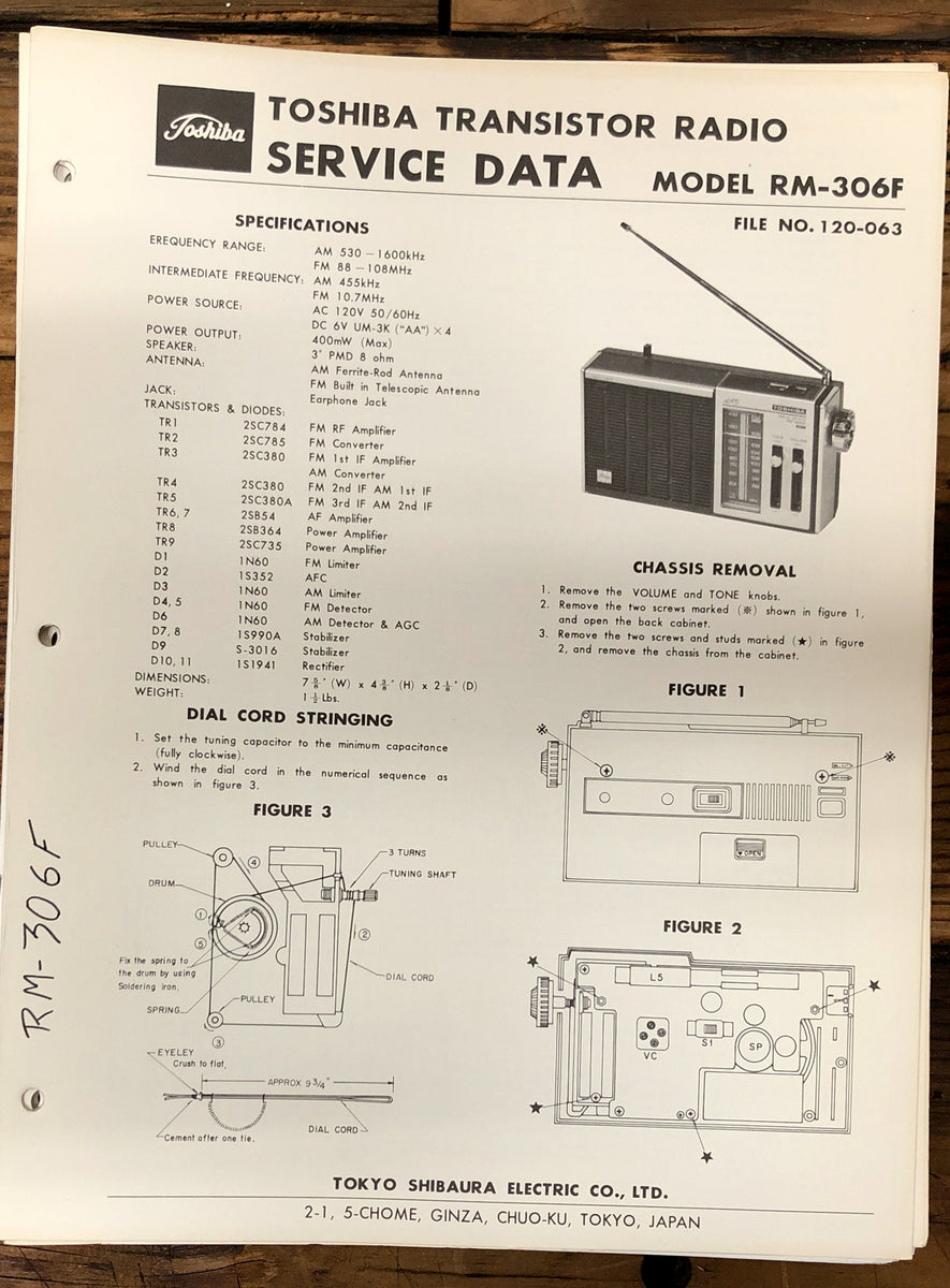 Radio Service Manual *Original* – Vintage Audio Store - Vintage Service ...