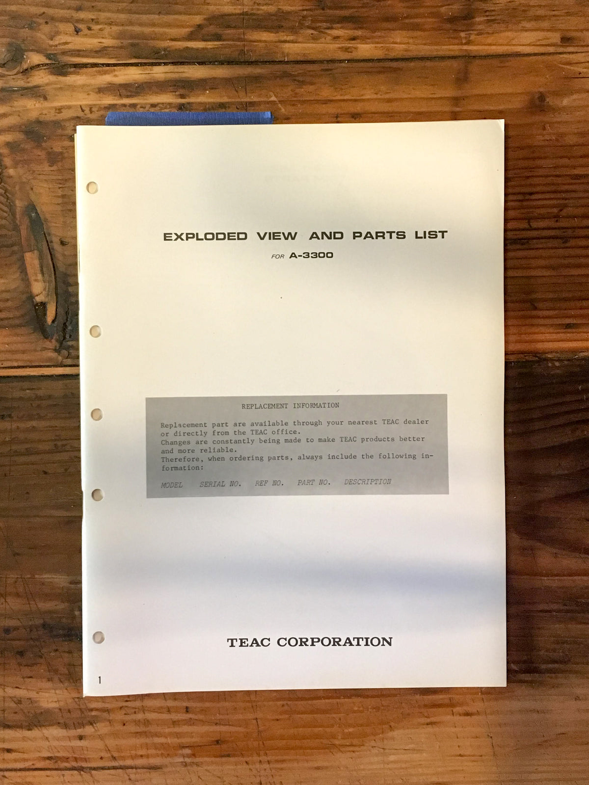 Reel to Reel Exploded View & Parts List *Original* – Vintage Audio ...