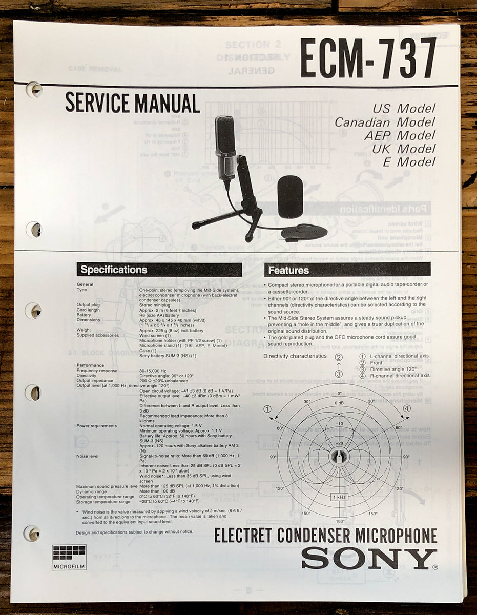 Microphone Service Manual *Original* – Vintage Audio Store - Vintage ...