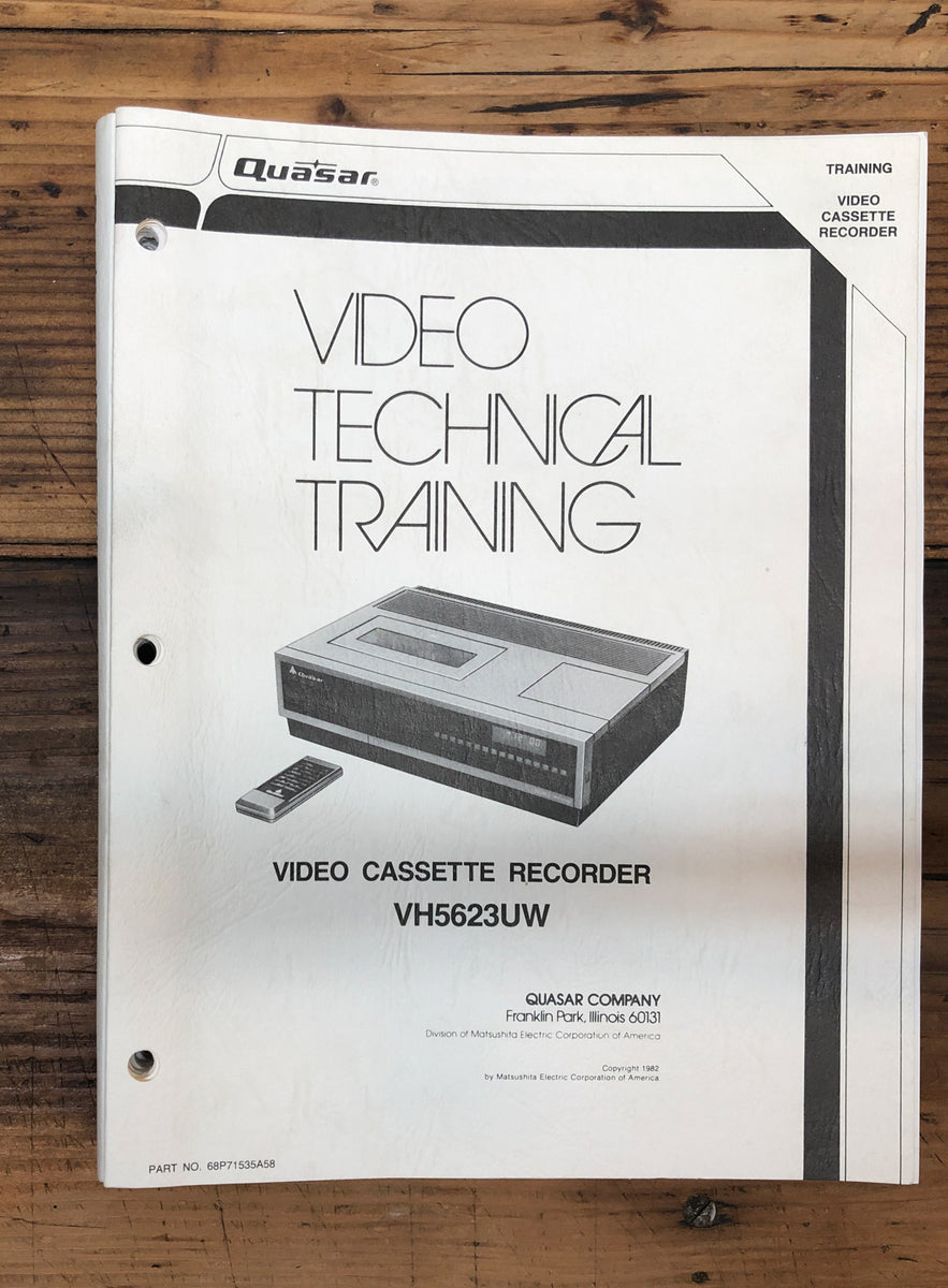 VCR Training Manual *Original* – Vintage Audio Store - Vintage Service ...