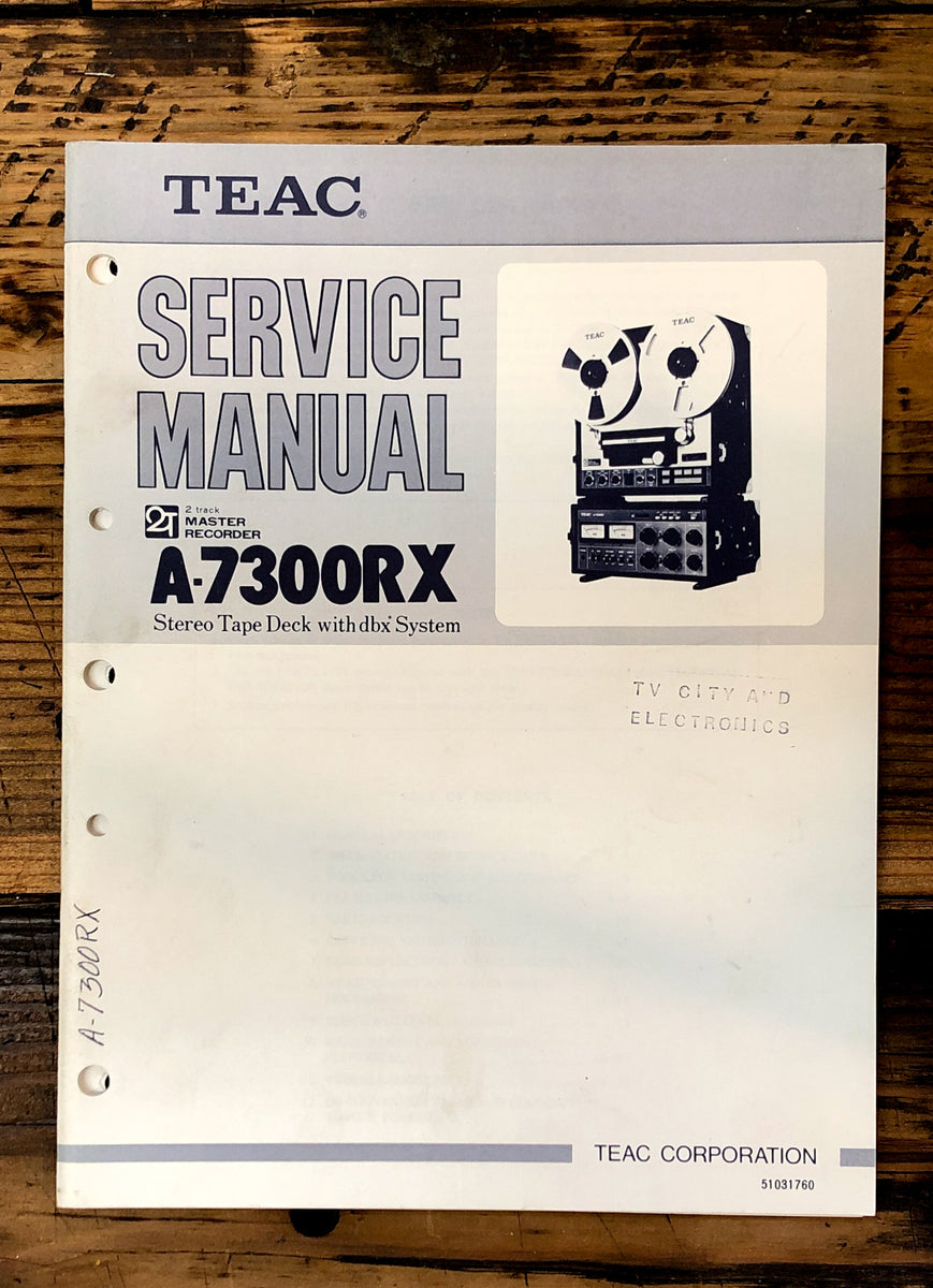 Reel to Reel Service Manual *Original* – Vintage Audio Store - Vintage ...