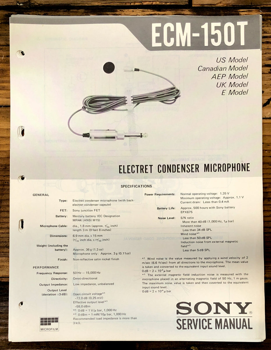 Microphone Service Manual *Original* – Vintage Audio Store - Vintage ...