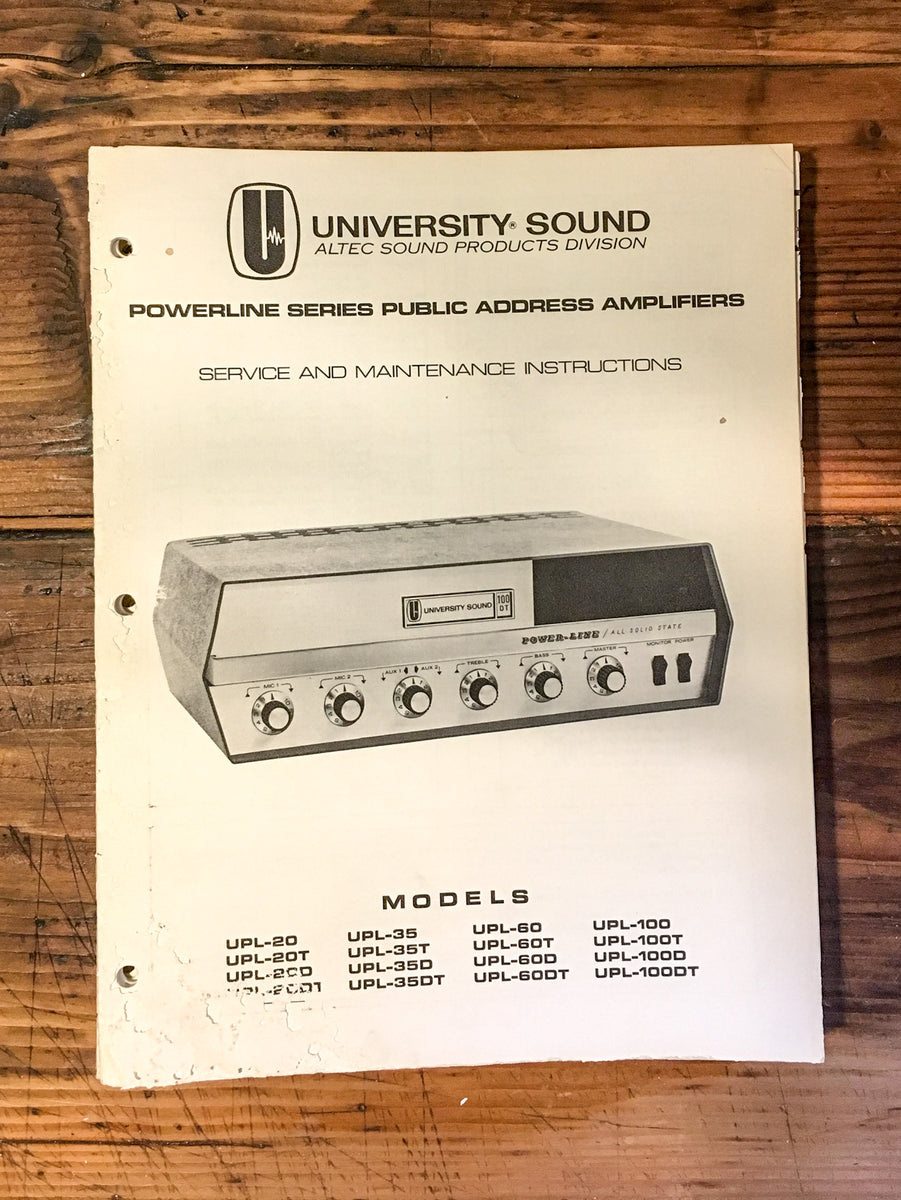 PA Amplifier Owner / Operator Manual *Orig* – Vintage Audio Store ...