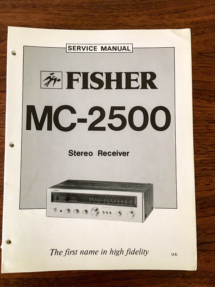 Fisher 2500 Receiver Service Manual *Original* – Vintage Audio Store ...
