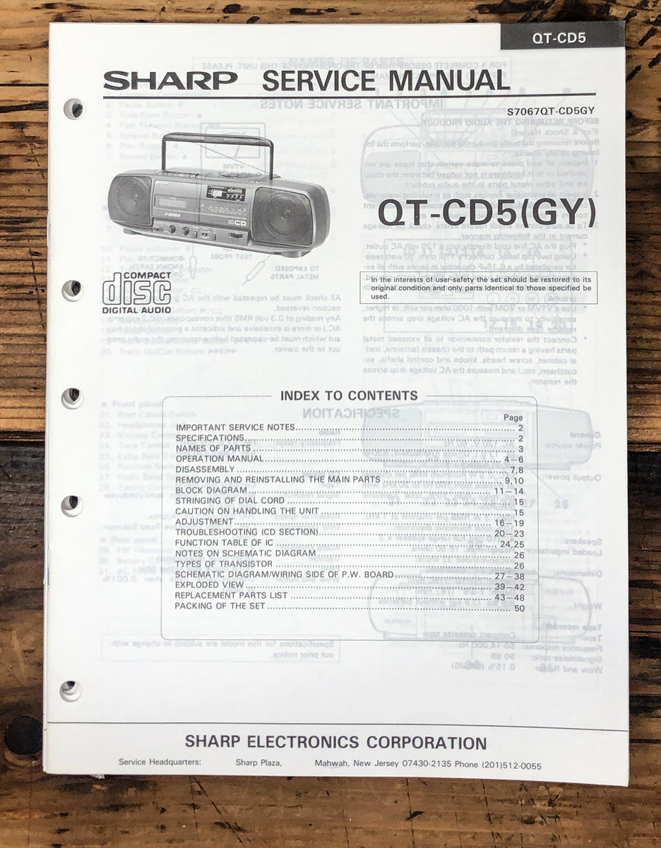 Radio Service Manual *Original* – Vintage Audio Store - Vintage Service ...