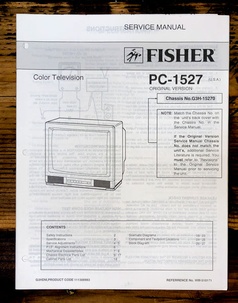 TV Service Manual *Original* – Vintage Audio Store - Vintage Service ...