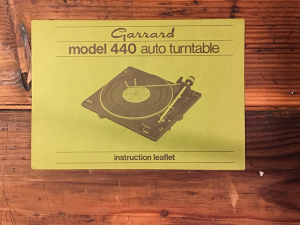 Record Player / Turntable Owner / User Manual *Original* – Vintage ...