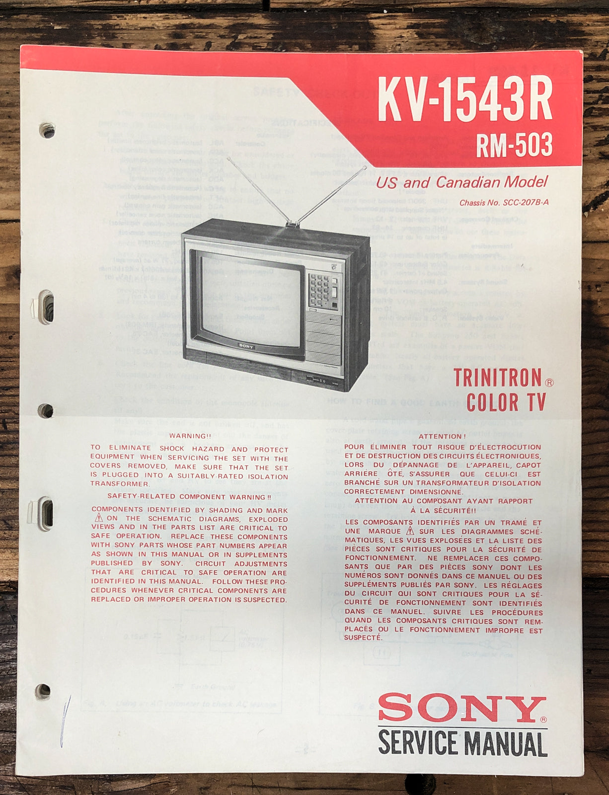 TV Service Manual *Original* – Vintage Audio Store - Vintage Service ...