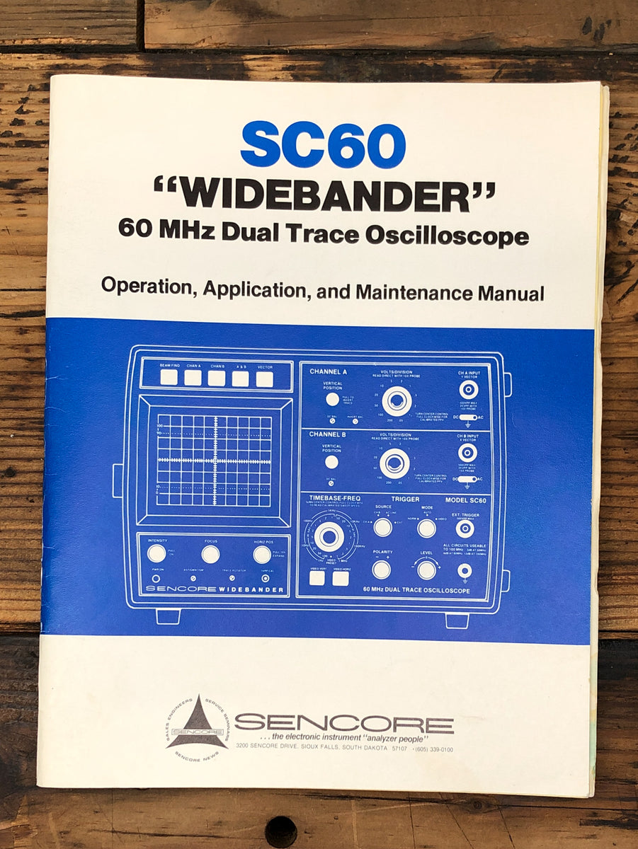 Oscilloscope User / Maint. Manual *Orig* – Vintage Audio Store ...
