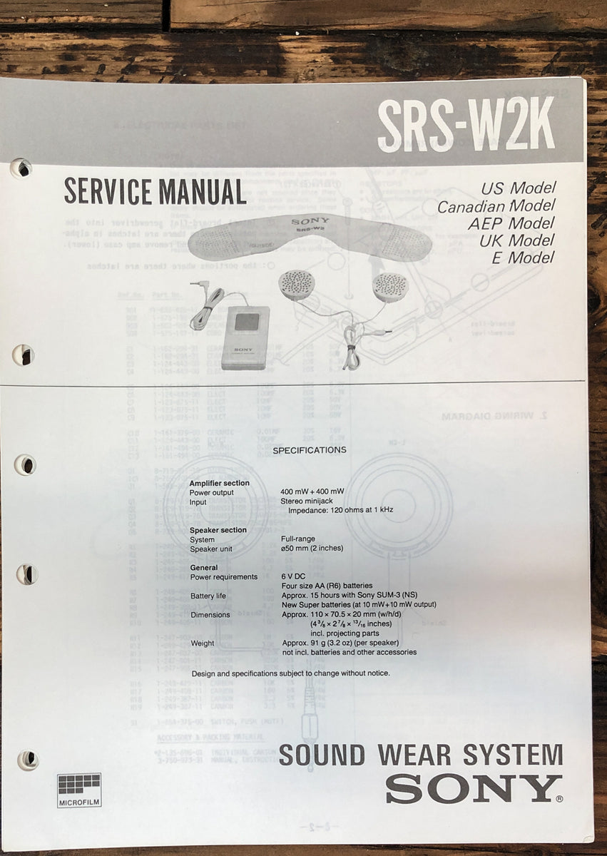 Speaker Service Manual *Original* – Vintage Audio Store - Vintage ...