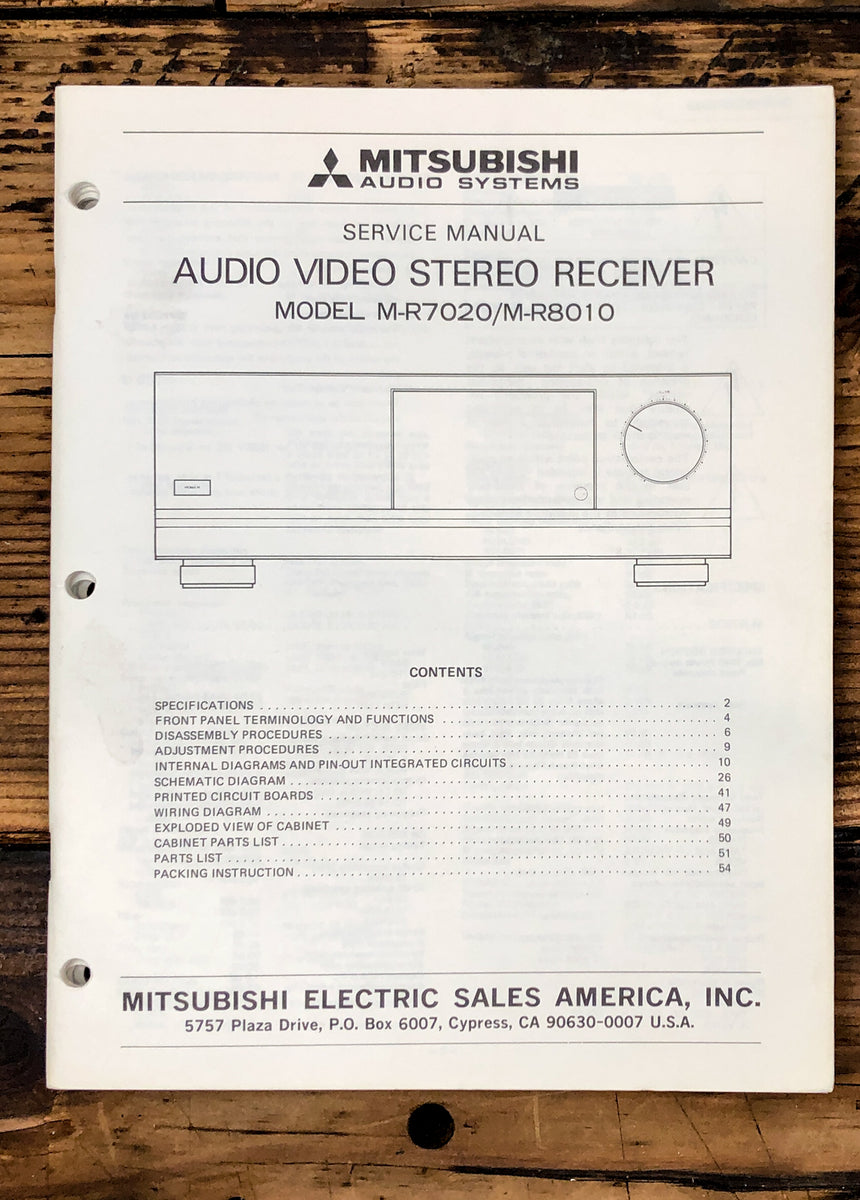 Receiver Service Manual *Original* – Vintage Audio Store - Vintage ...