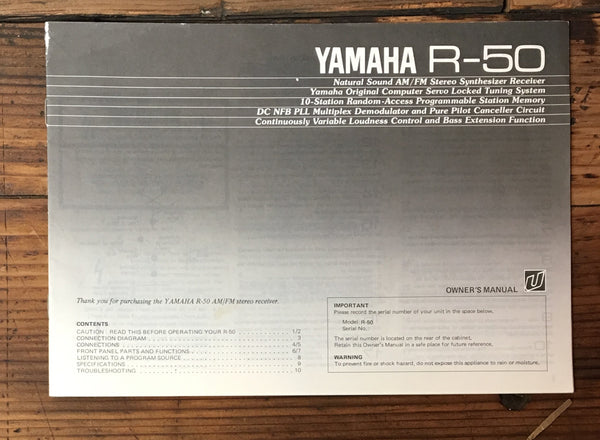 Receiver Owner / User Manual *Original* – Vintage Audio Store - Vintage ...