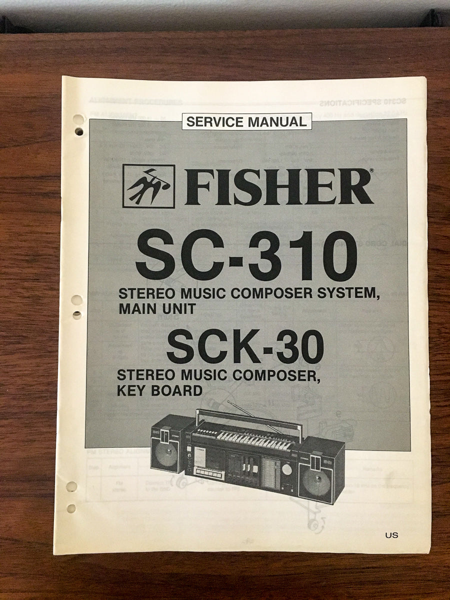 Fisher SC-310 SCK-30 Music System Service Manual *Original* – Vintage ...