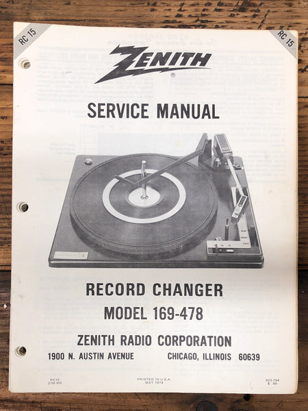 Record Player / Turntable Service Manual *Original* – Vintage Audio ...