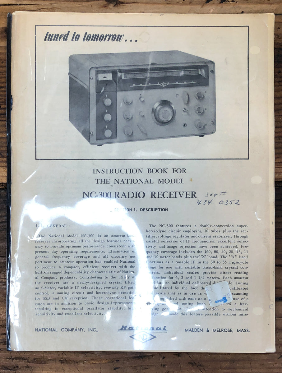 Radio Receiver Owners / User Manual *Original* – Vintage Audio Store ...