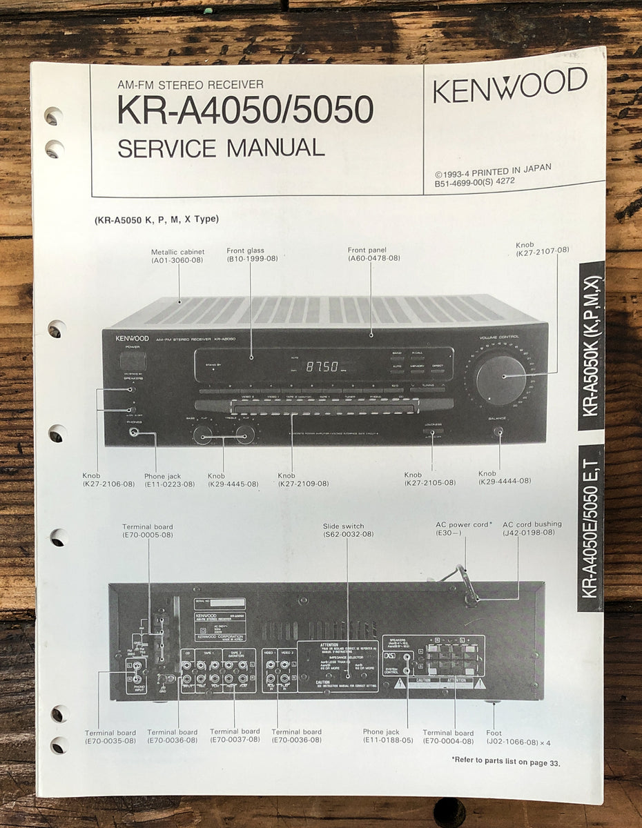 Receiver Service Manual *Original* – Vintage Audio Store - Vintage ...
