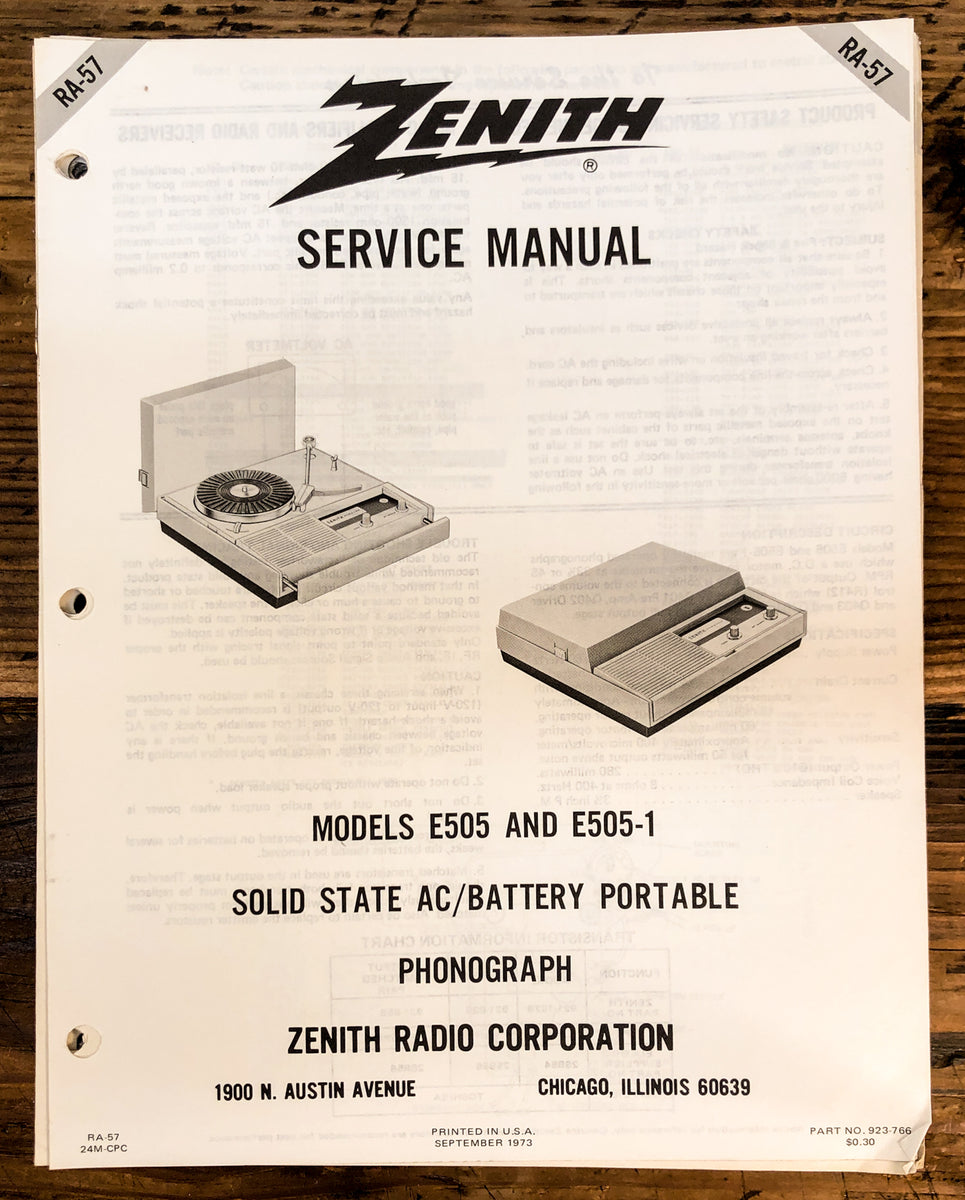 Radio Service Manual *Original* – Vintage Audio Store - Vintage Service ...