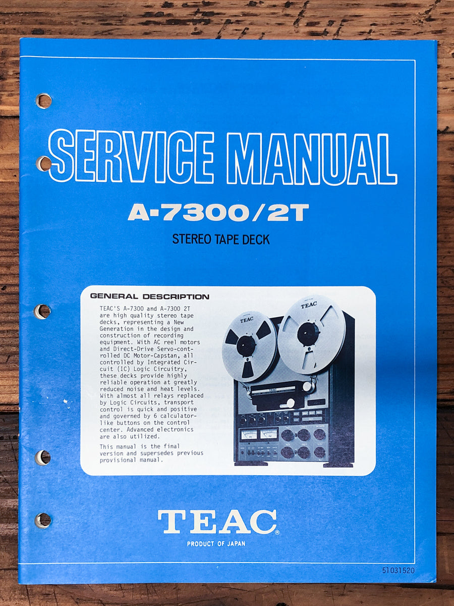 Reel to Reel Parts List Manual *Original* – Vintage Audio Store ...