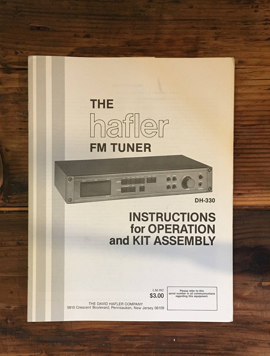 Tuner User & Assembly Manual*Original* – Vintage Audio Store - Vintage ...
