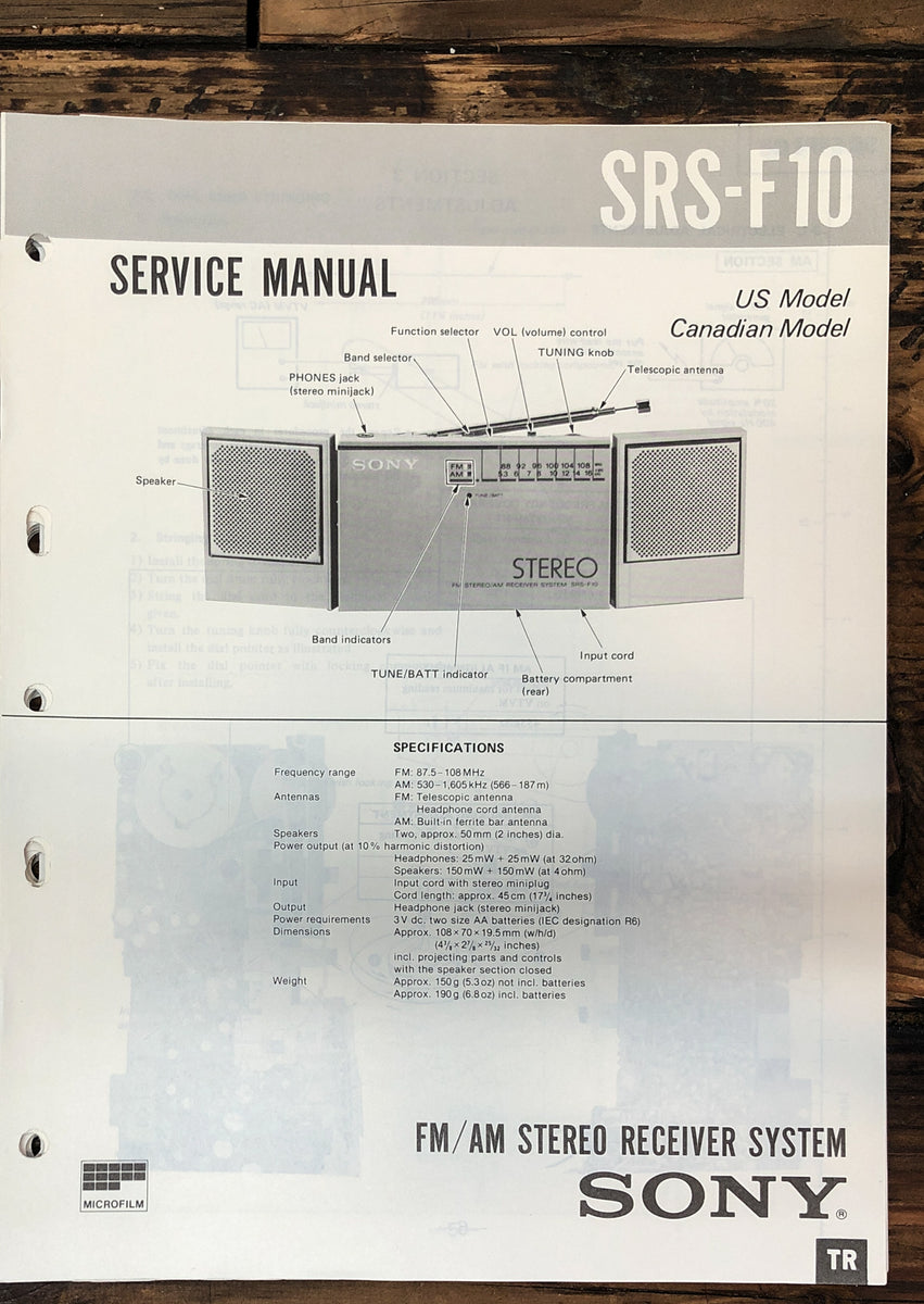 Stereo Service Manual *Original* – Vintage Audio Store - Vintage ...