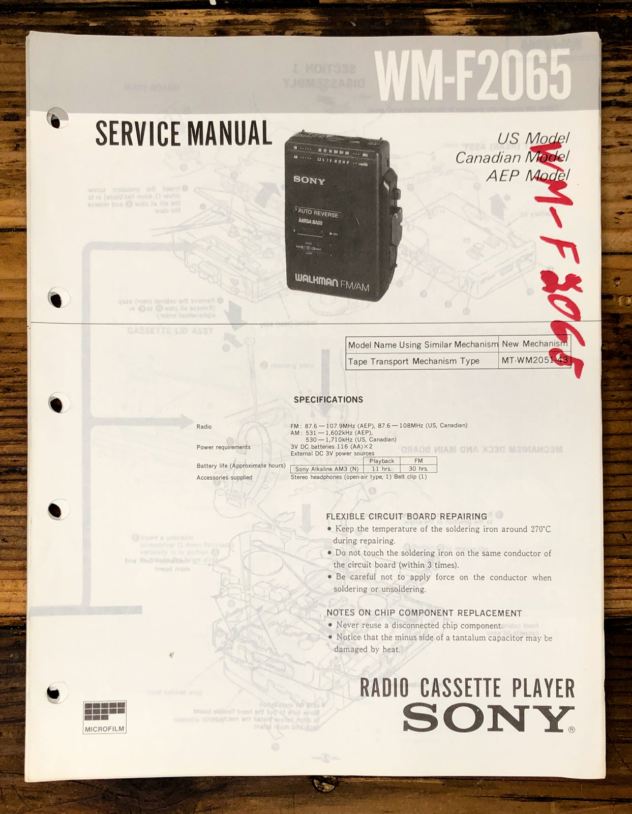 Radio Cassette Service Manual *Original* – Vintage Audio Store ...